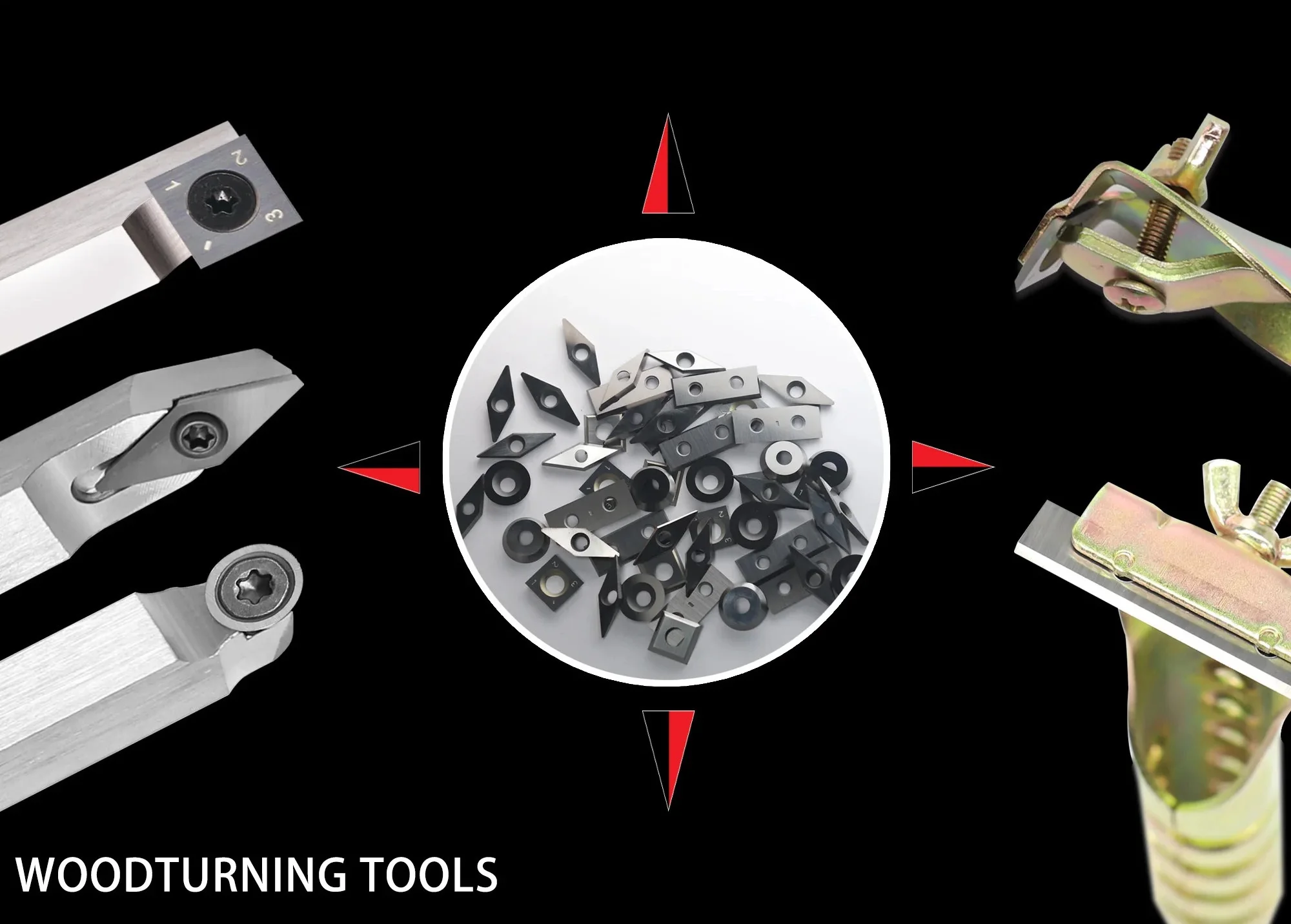 Spiral Cutter Head Inserts Reversible Tungsten Carbide Knives and ...