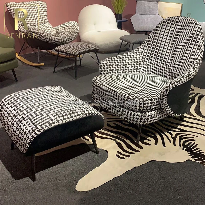Italian Style Relax Sofa Chair Nordic Designer Fabric Modern Light ...
