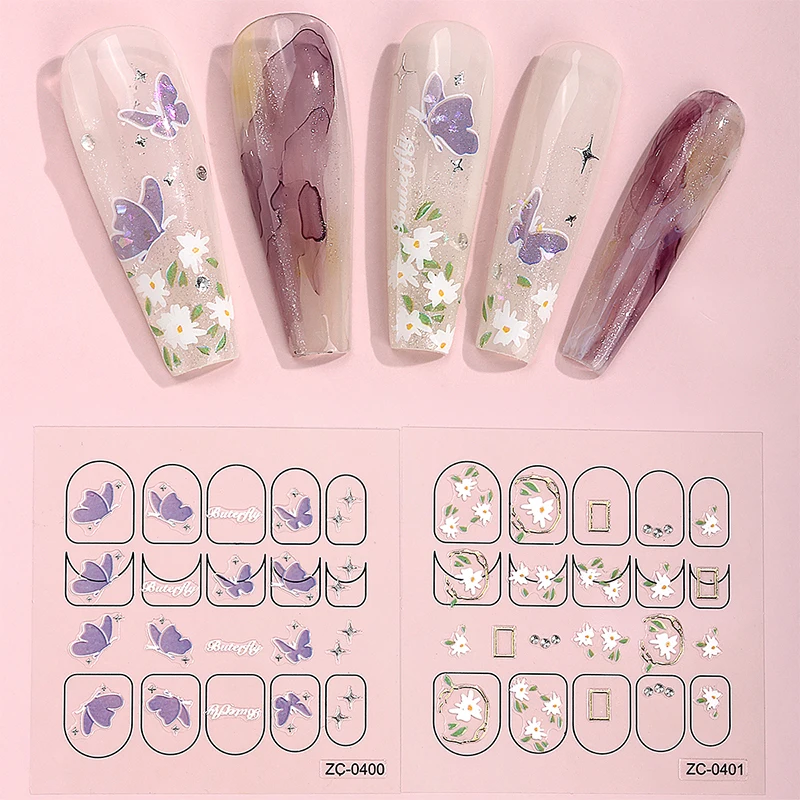 Wholesale OEM 3D Custom Design Nail Stickers - Luxury Brand Logo Nail ...