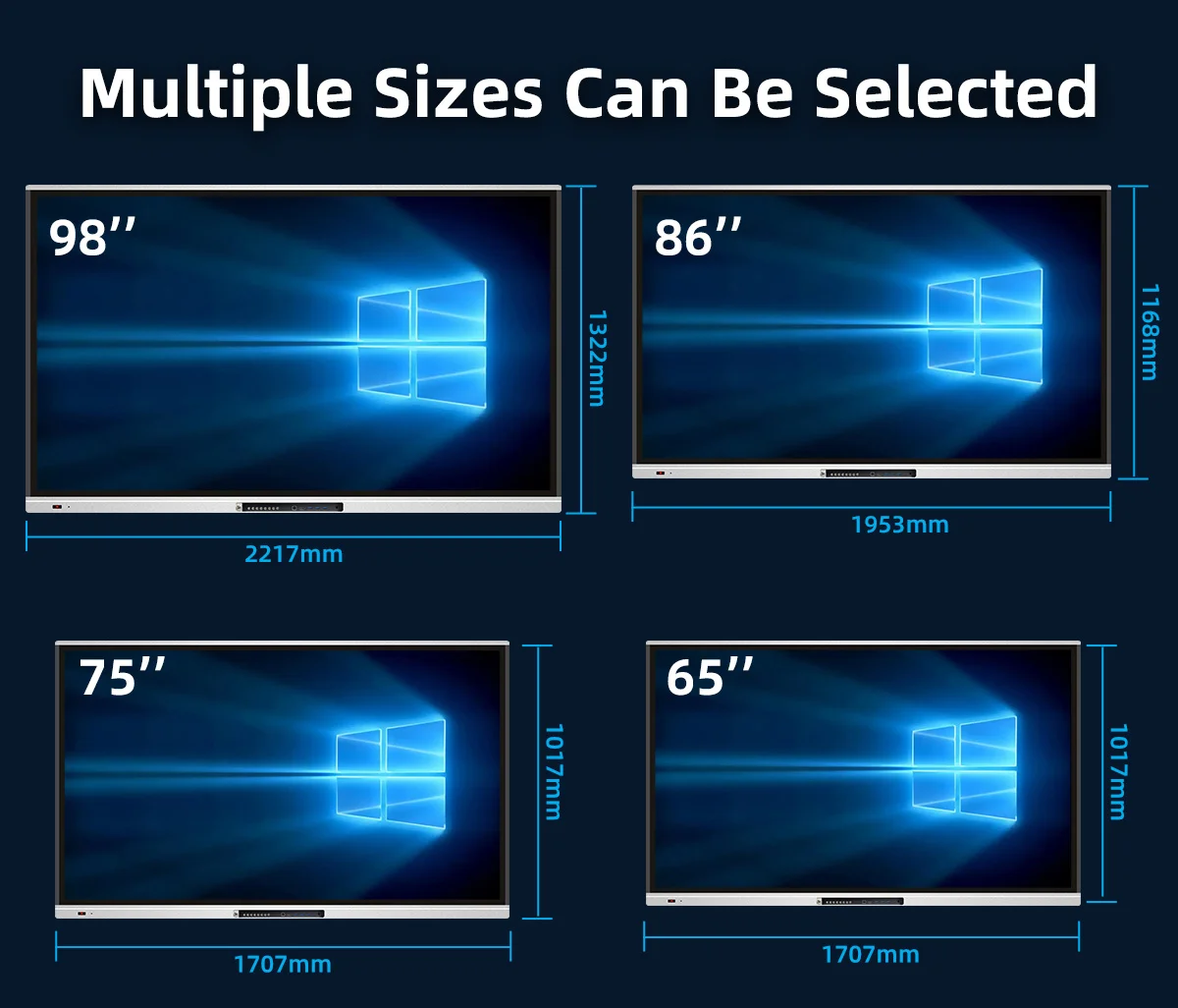 75 Inch Interactive Touch Screen Education Board Ops Flat Panel Led 4k ...