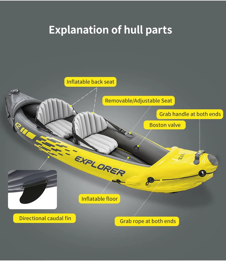 Intex Inflatable Boat Fishing Pontoon Boats Inflatable Boat Canoe/kayak ...