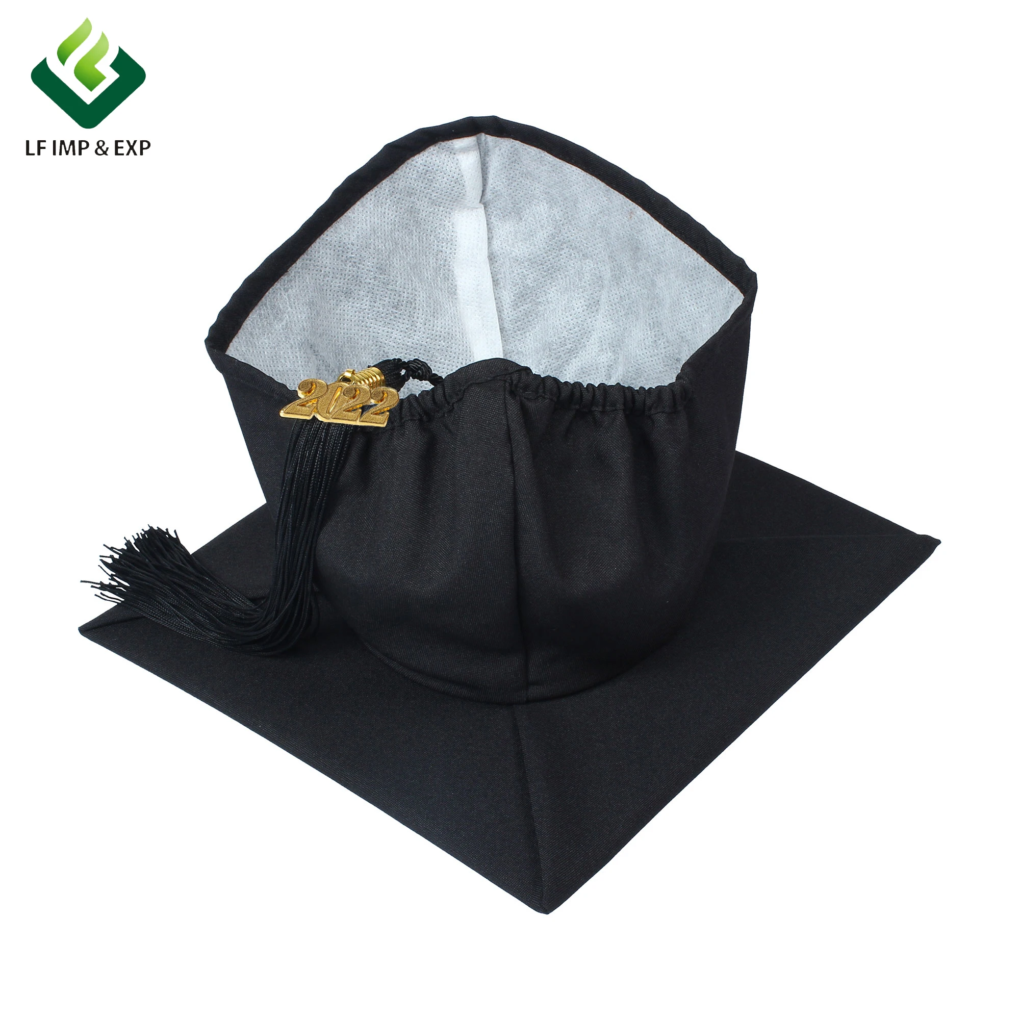 Wholesale 100% Polyester Graduation Cap -black Matte - Buy Graduation ...