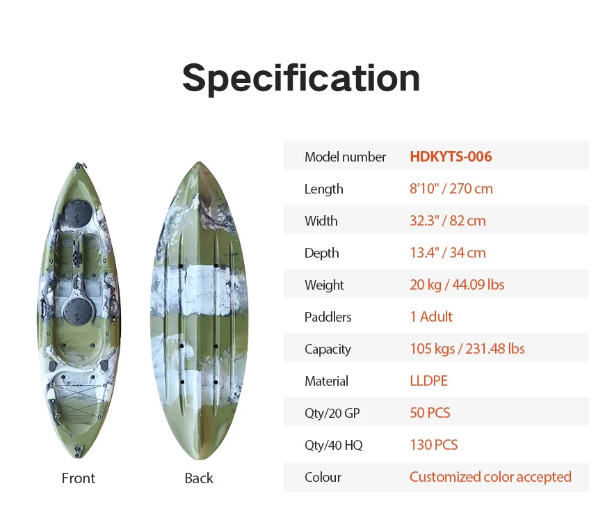 Handeli Custom Color Professional Fishing Kayak Manufacturer Kayak ...