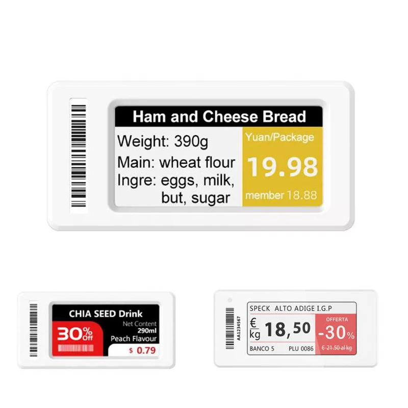 Electronic Shelf Label Price Tag For Mall Slim Series Esl 2.13 Inch ...
