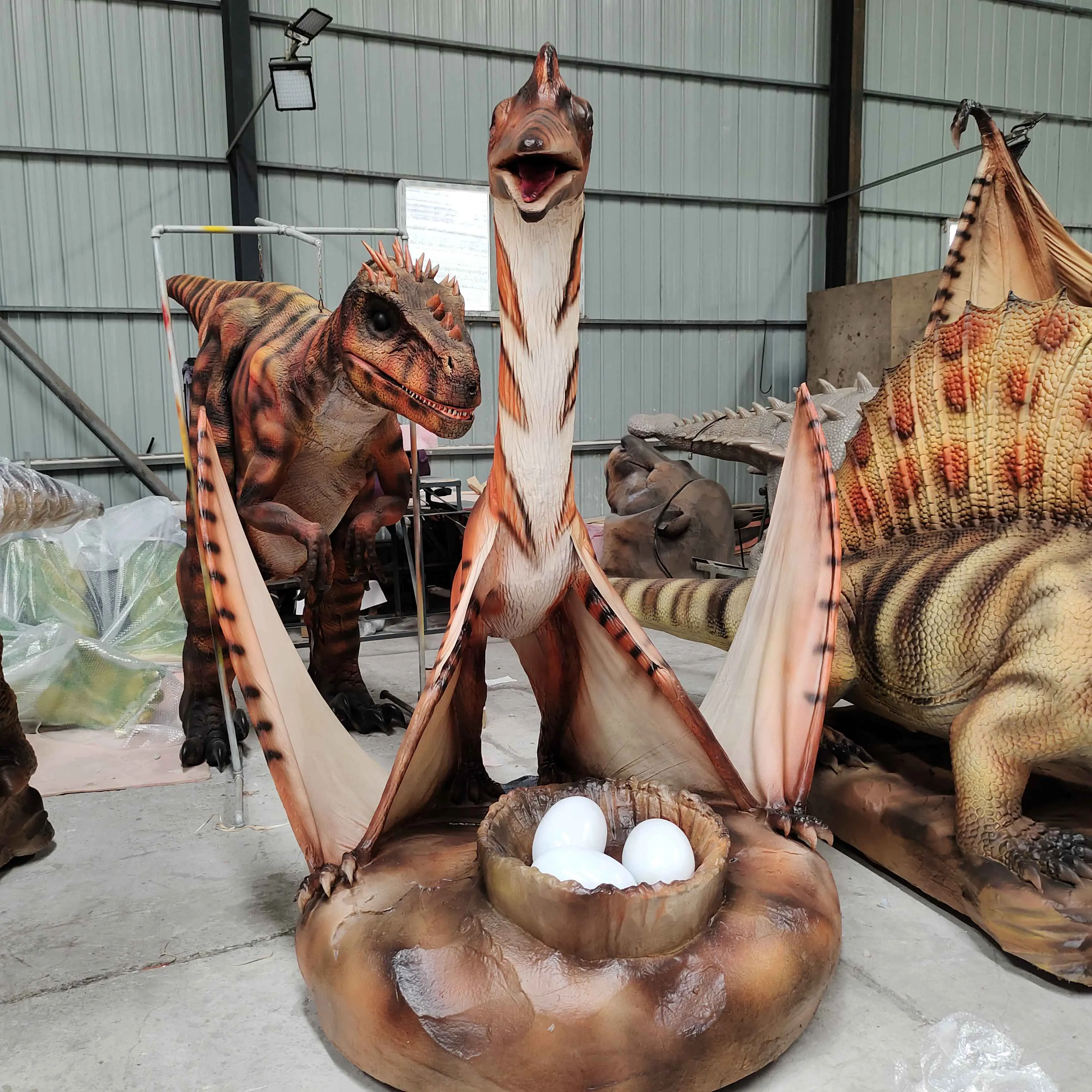 Theme Park Artificial Dinosaurus Animatronics Model Life Size ...