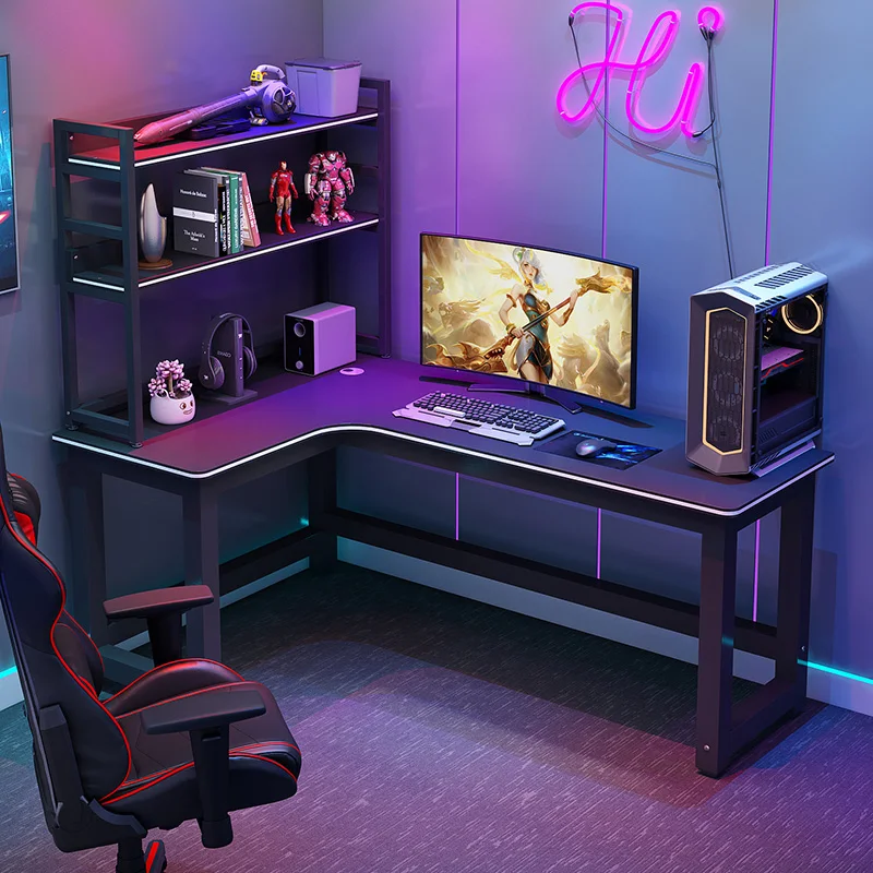 Corner Gaming Table Double Computer Desk - Study Table Designs