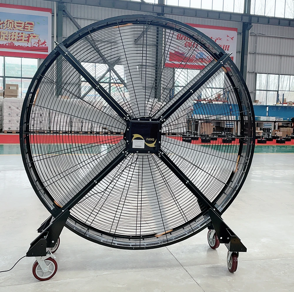 Standing Moving Air Cooler Ventilation Fan 1500mm Industrial Stand Dc ...