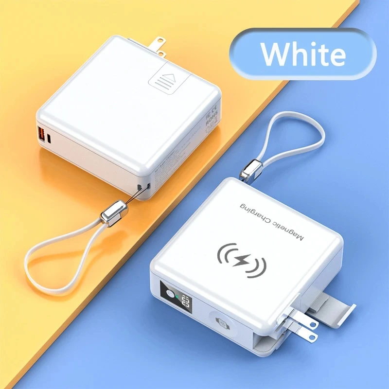Multi-function 6 in 1 Power Bank 15000mAh Built in Cable AC Plug 22.5W ...