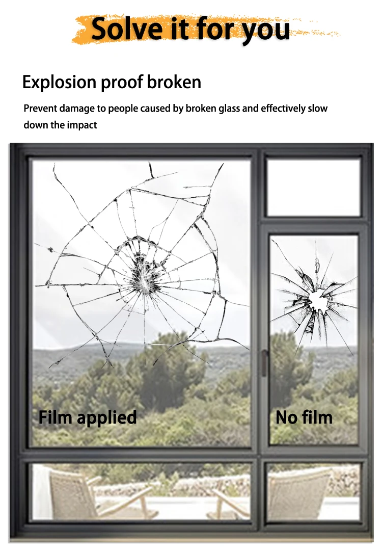 8mil Safety Film Sunscreen Building Architectural Glass Film Window ...