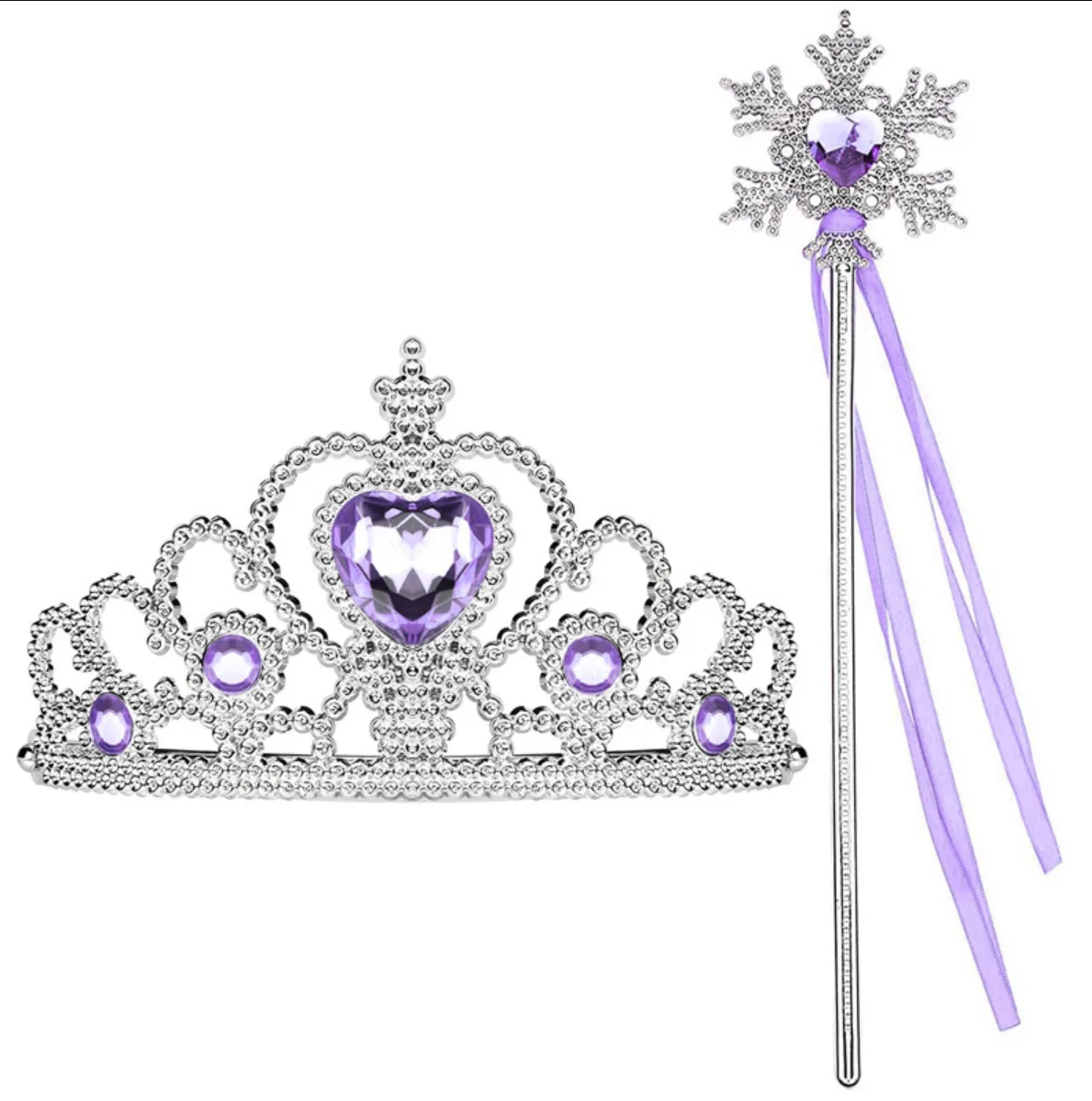 Multiple Styles Princess Props Crown&Stick Set Halloween Party Princess ...