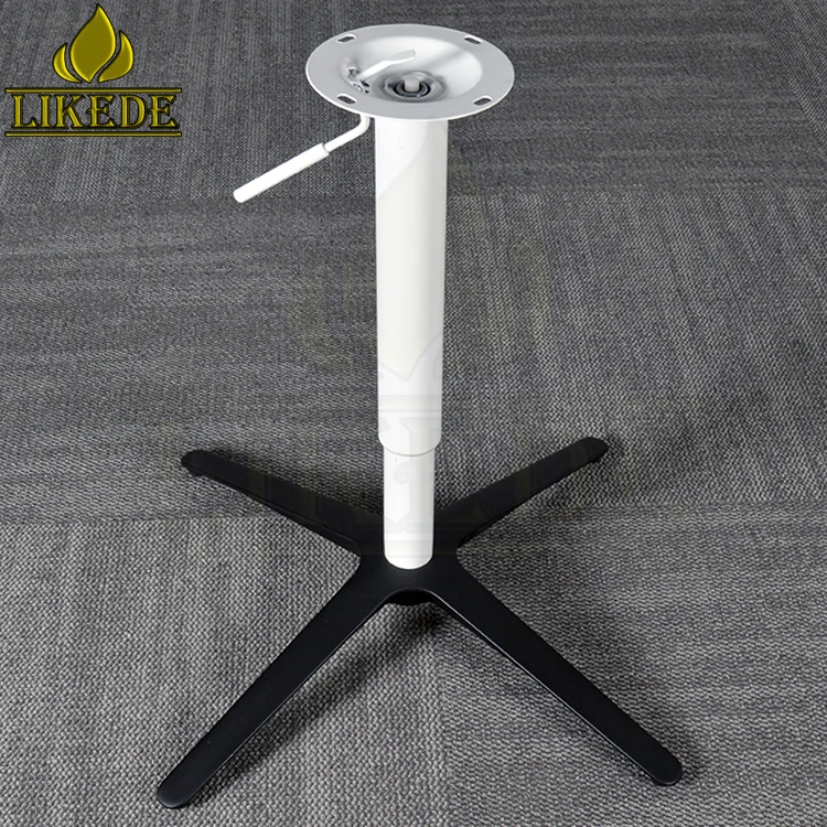 Matte White Aluminum Swivel Table Leg Adjustable Height for Outdoor ...