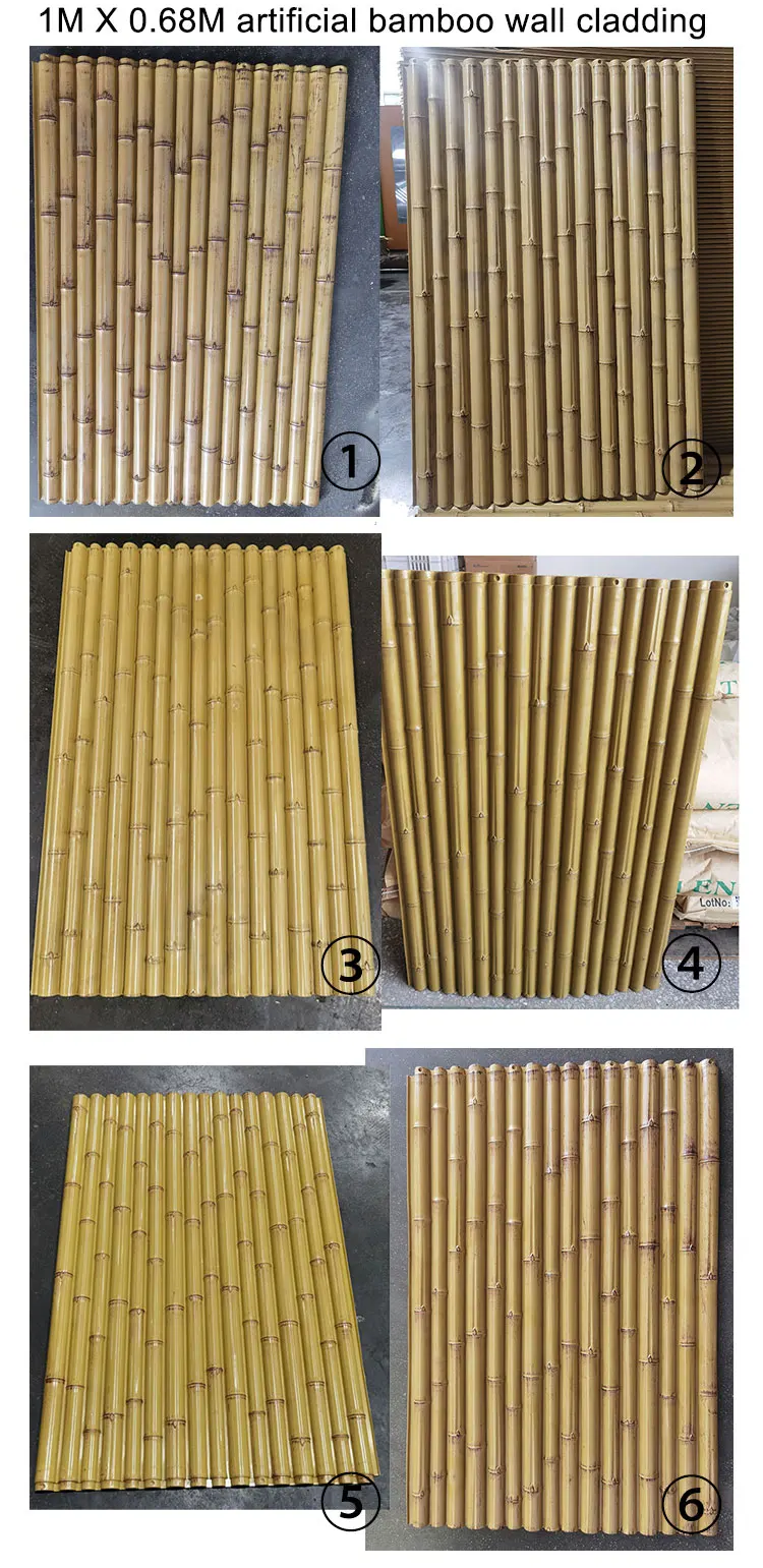 Factory Pretty Artificial Synthetic Plastic Split Black Bamboo Wall ...