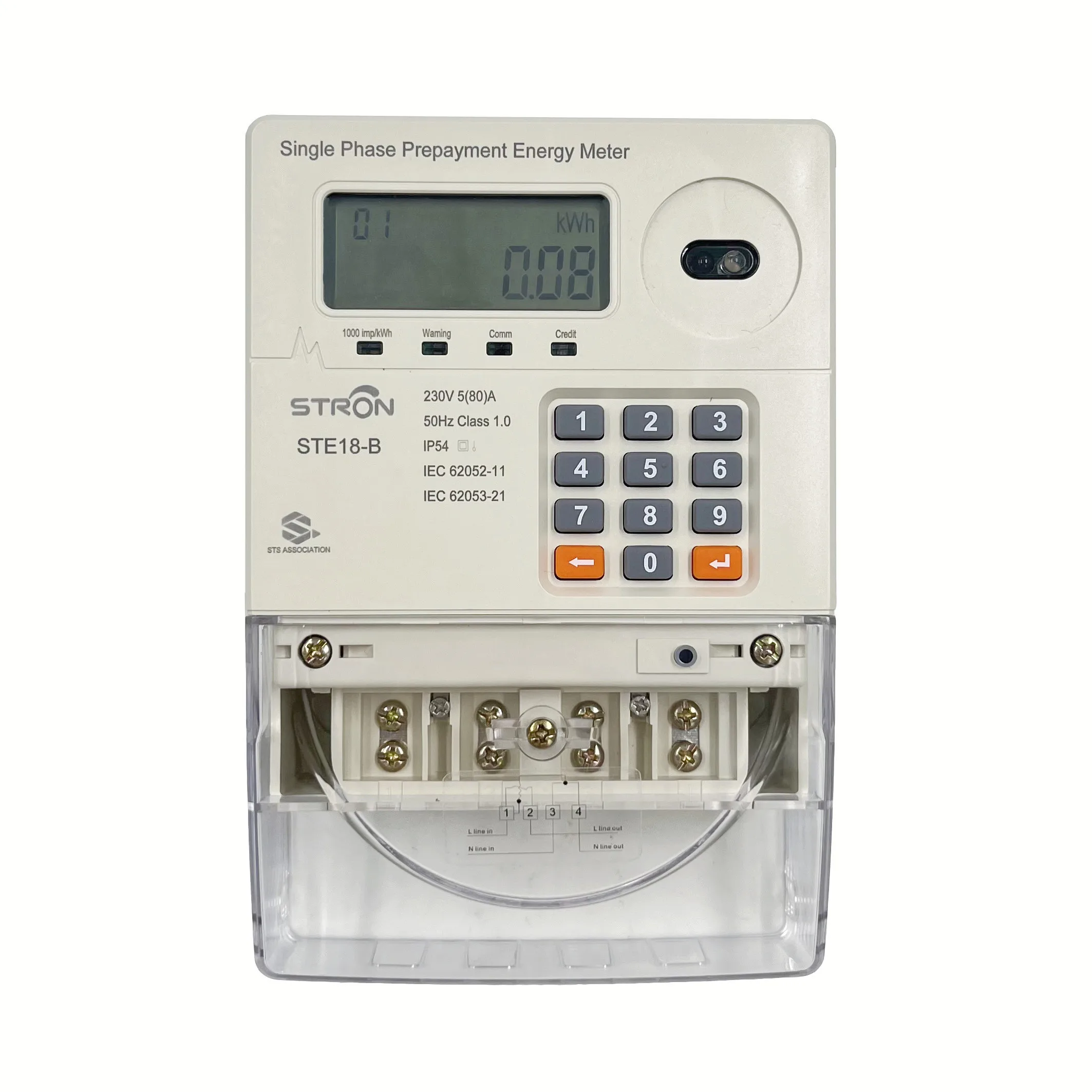 Stron STE18-B STS Single-Phase Prepayment TOU Power Meter LoRa-RF ...