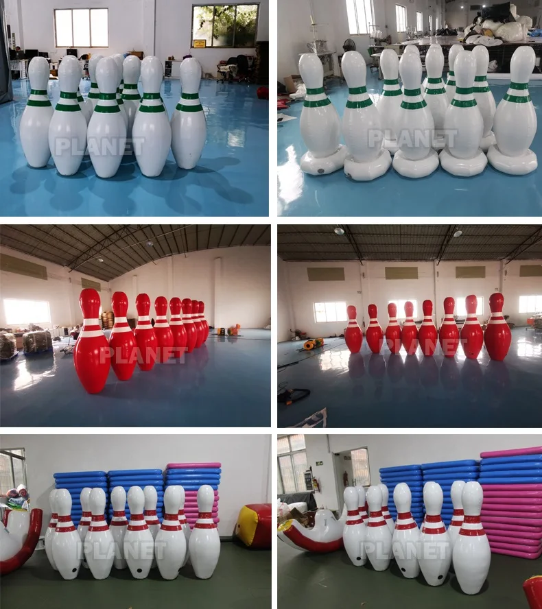 Outdoor Crazy Grounder Games Inflatable Human Bowling Pin Ball Set Up ...