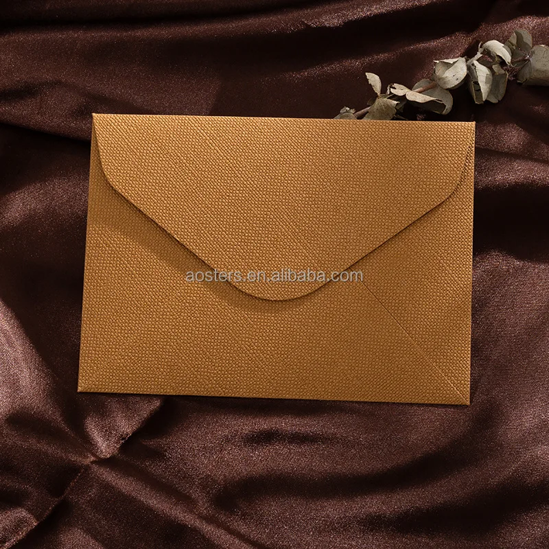 Custom Simple Western Envelope Linen Texture Paper Envelope For Letter ...