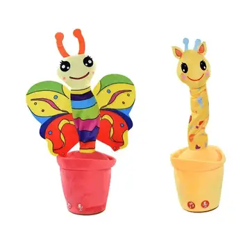 Cute Talking Butterfly Giraffe Animatronic Animal Doll Singing ...