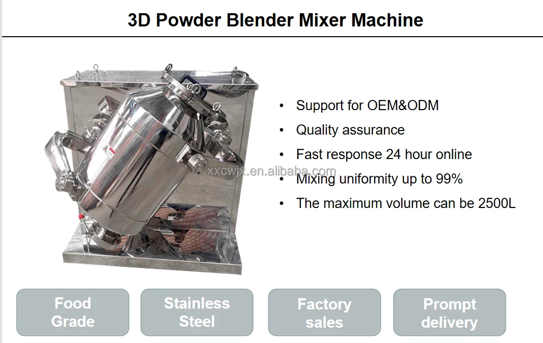 Rotate Type Mixer Powder 3D Mixing Three Dimensional Mixer Powder ...