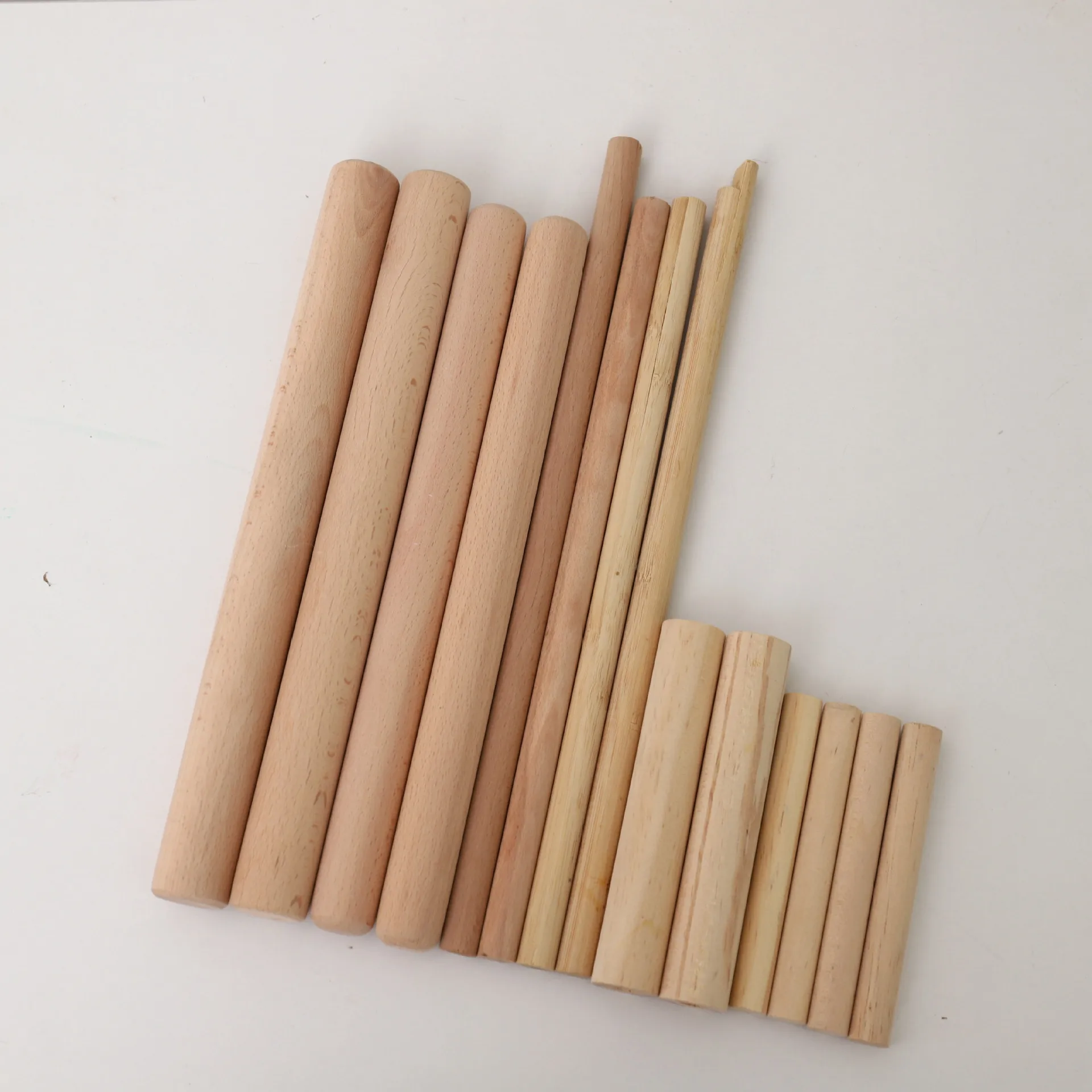 Unfinished Pine Beech Wood Craft Round Sticks For Diy Furniture Or ...