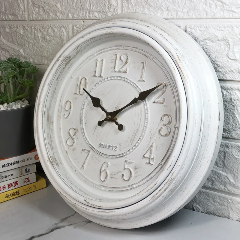 12-inch Retro American Wall Clock Creative Three-dimensional Clock ...
