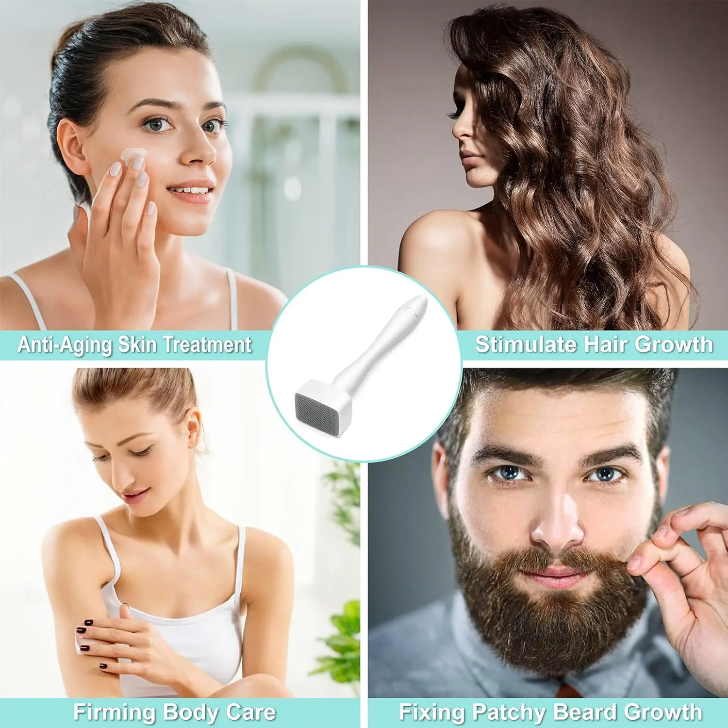 Best Adjustable Microneedling Derma Stamp 140 Pins For Women And Men ...