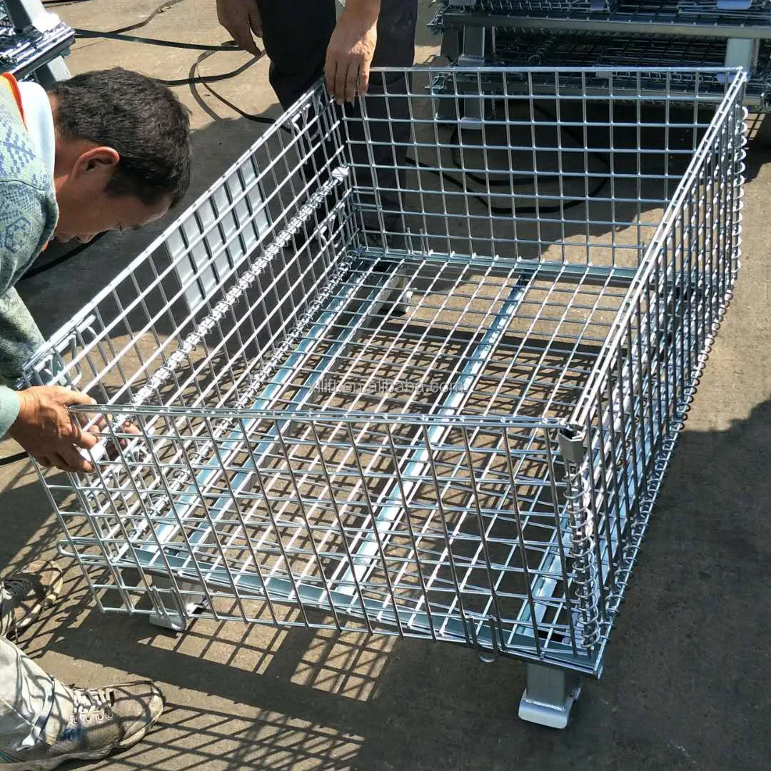 Metal Mesh Box Pallet For Store And Storage Metal Mesh Cage - Buy Mesh ...