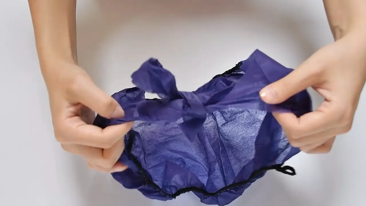 Disposable Pp Black Blue Non Woven Fabric Underwear Bra And Panties For ...