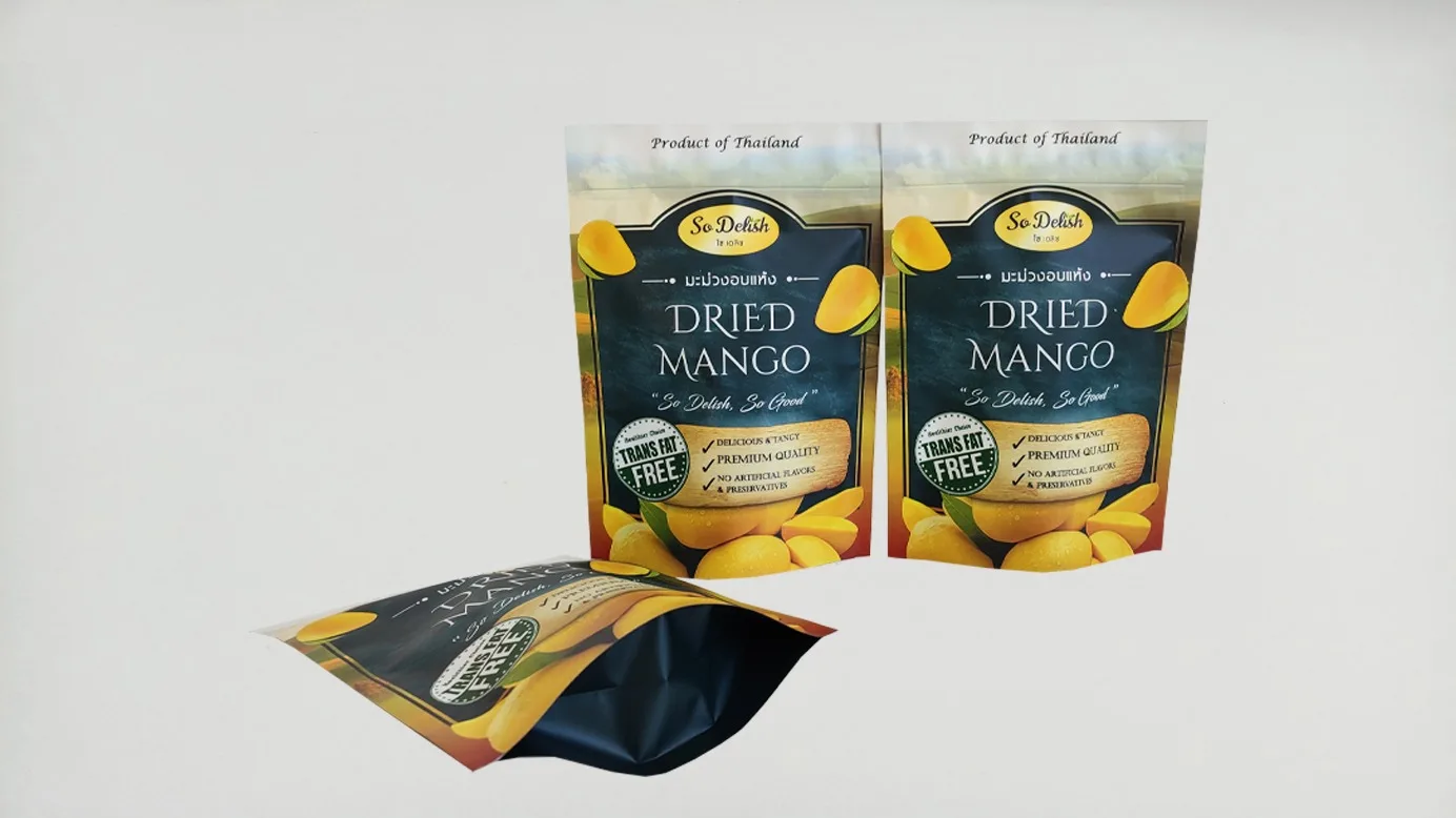 Custom Made Stand Up Pouch Zip Lock Plastic Bag For Dry Mango Dried ...