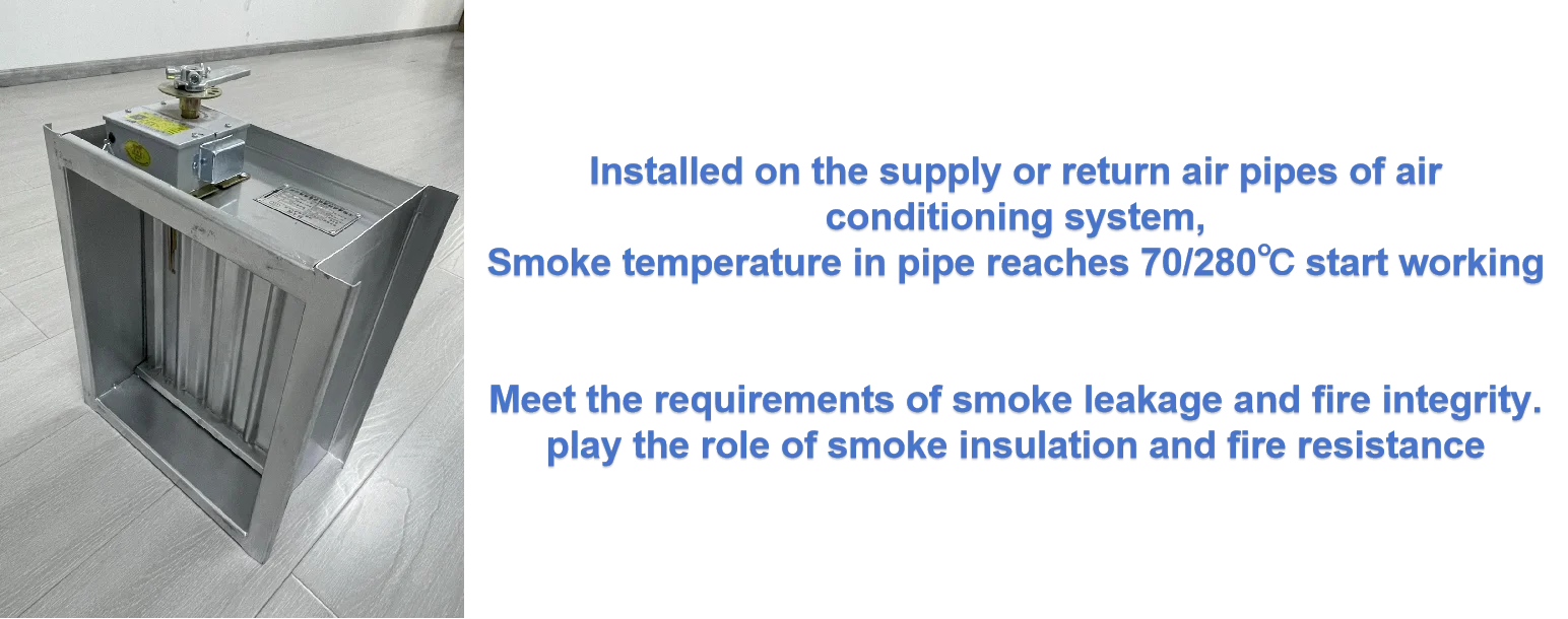 Electric Motorized Air Hvac Smoke Exhaust Duct Regulating Fire Damper ...