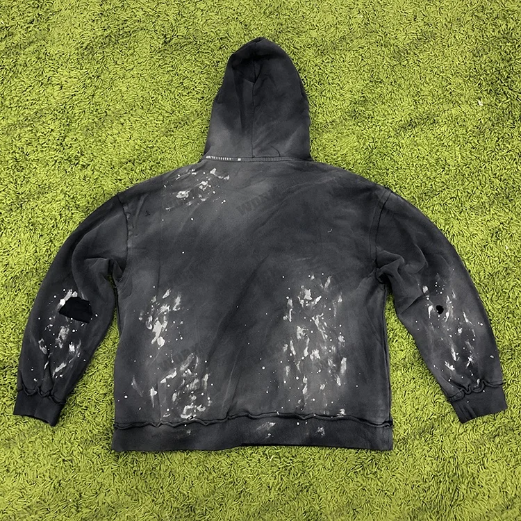 400 Gsm Distressed Tracksuit Sets Custom Vintage Stacked Sweatsuits ...