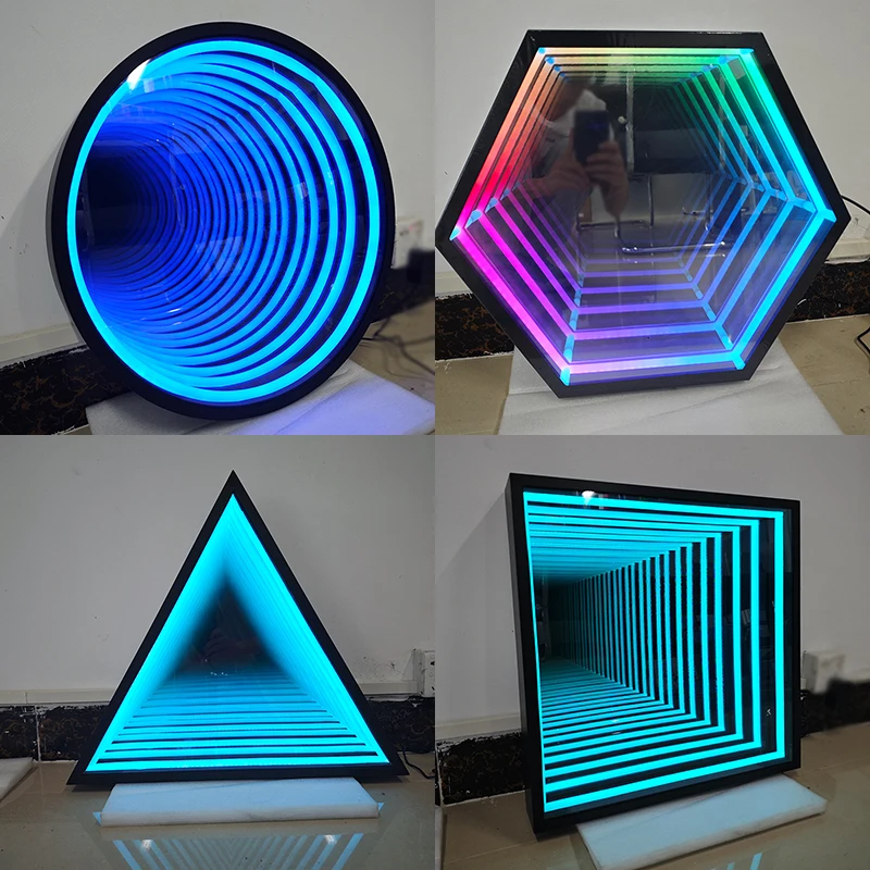Modern Design Infinity Mirror Large Size LED 3D Mirror Floor for Bathroom Anti-Fog Feature for ...