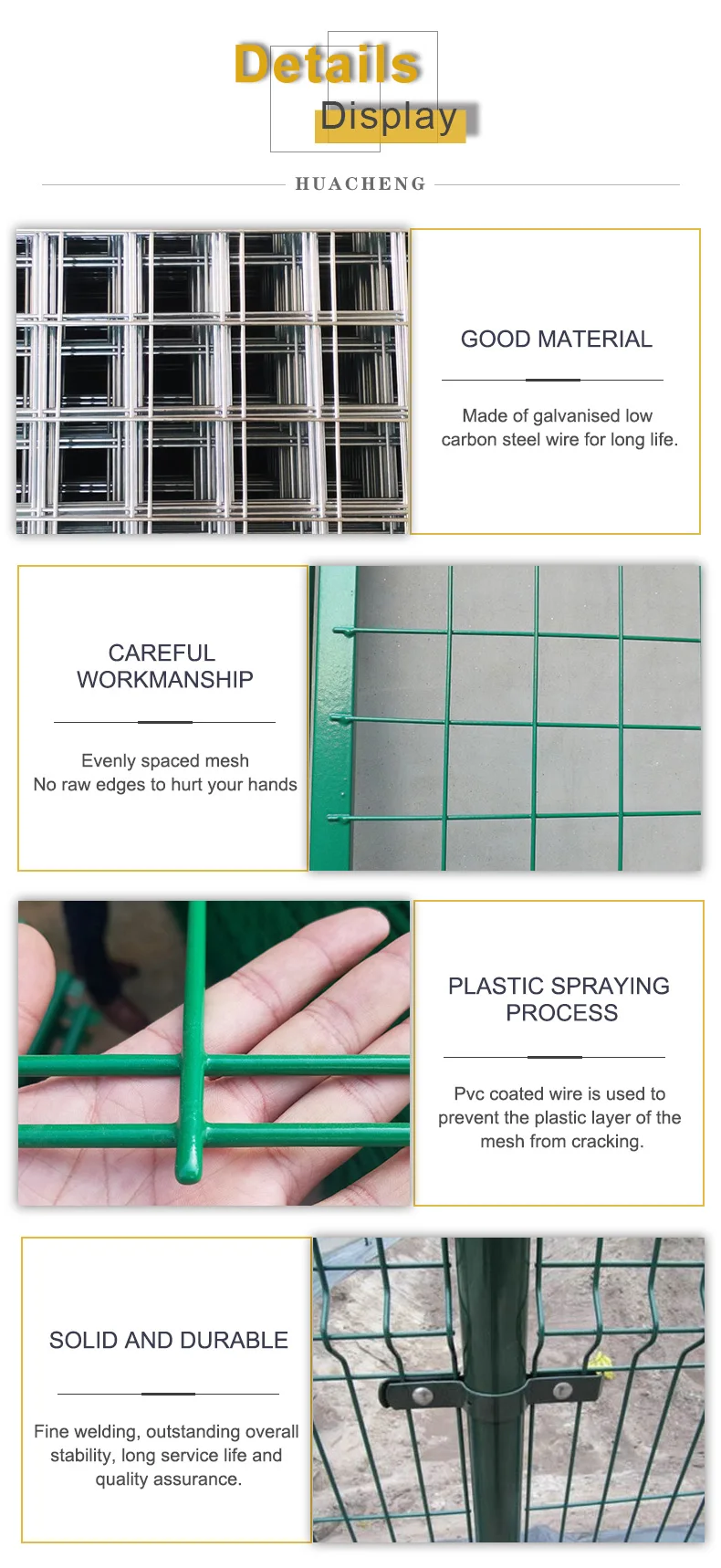 Wire Mesh 3d Panel Fence Decorative Welded Powder Coated Garden Fence For Airport With Factory ...