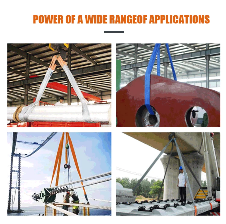 Heavy Duty Polyester Flat Webbing Sling 10 Ton Lifting Belt Color Code ...