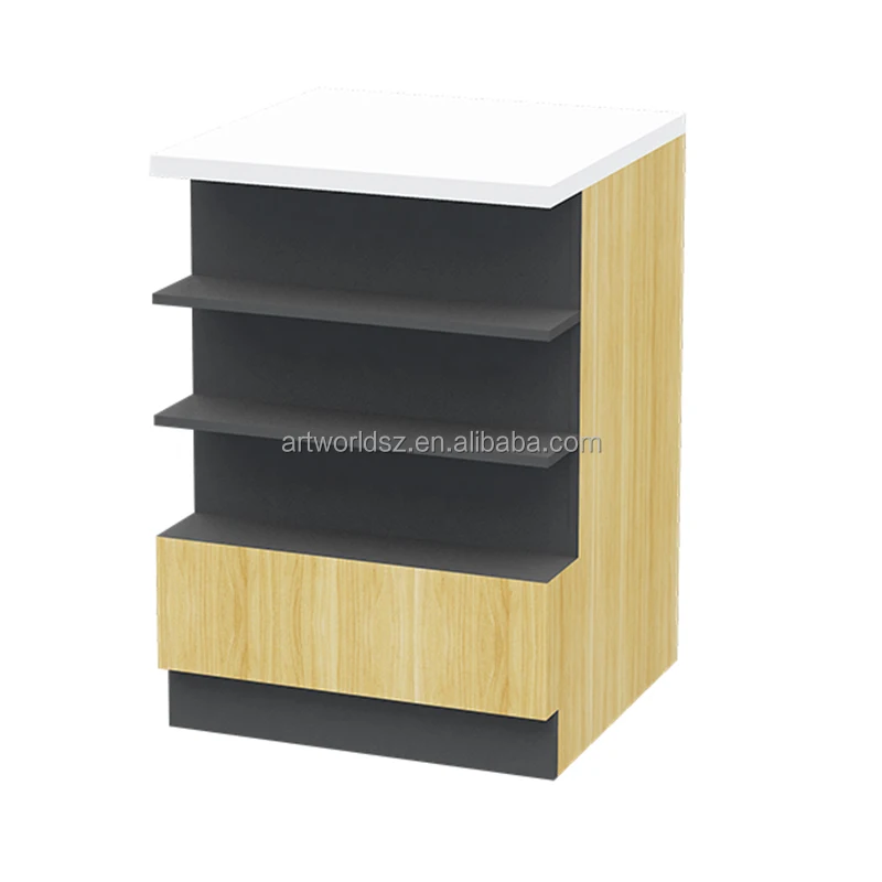 Artworld Displays Classic Rectangle Cash Display Counter Wooden ...