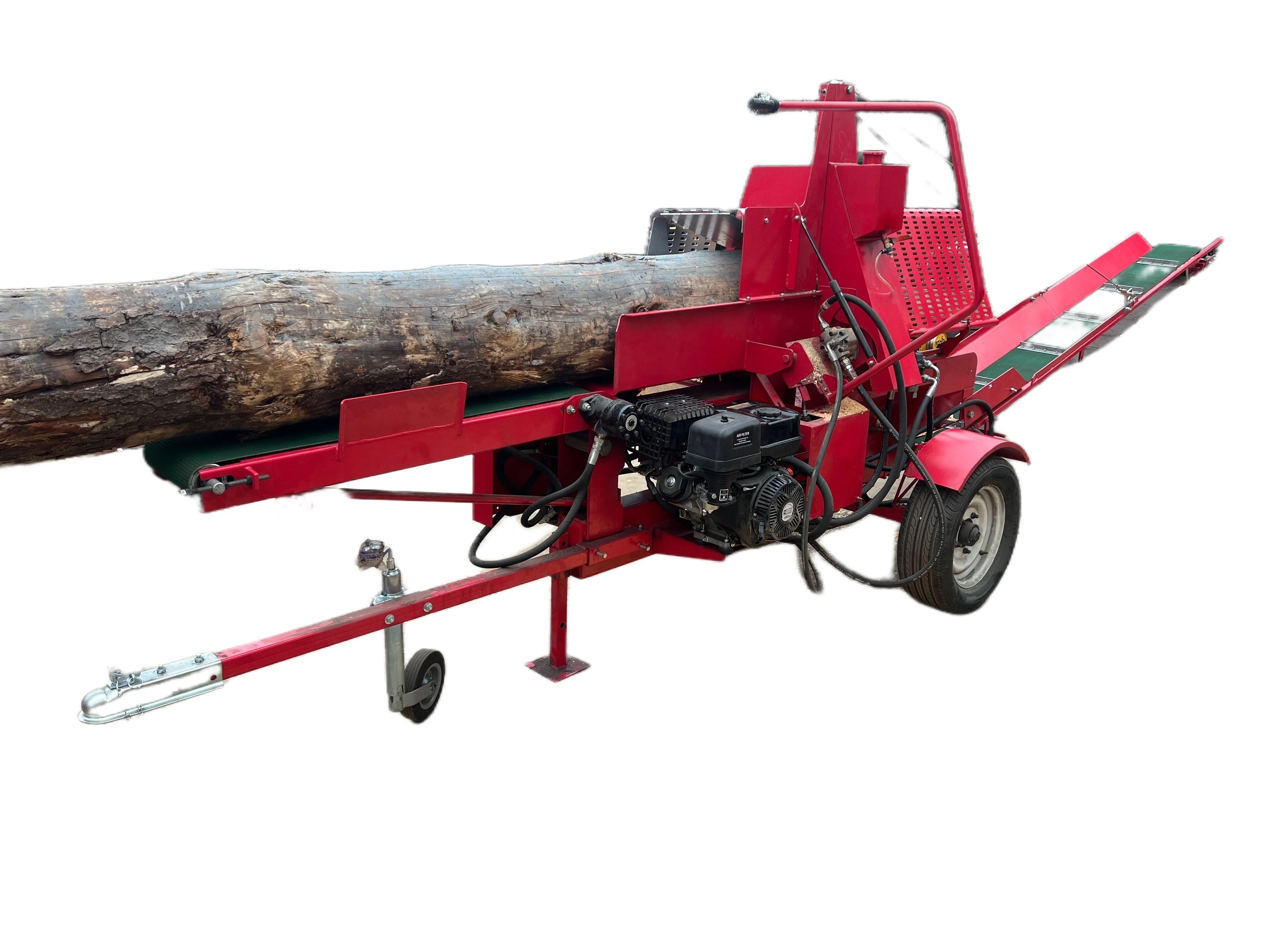 Forest Euiqment Log Splitter Gasoline With Conveyor Firewood Processor ...