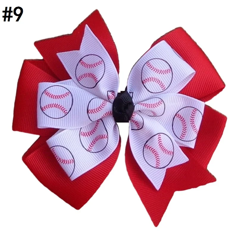 Baseball Hair Bows Boutique Sport Team Hair Bow Hair Clip for Kids Girl ...
