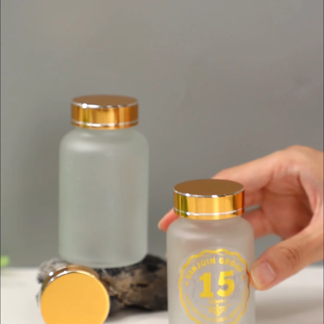 100ml Unique Custom Packaging Glass Vitamin Bottle Package Pill Bottle ...