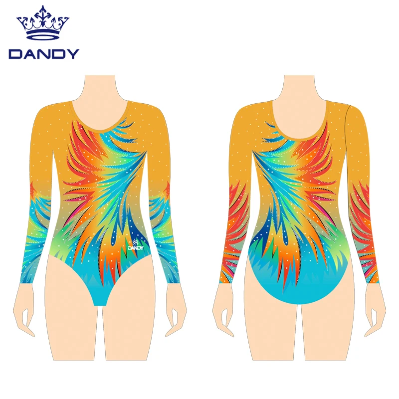 Elegant Spandex Girls Professional Rhythmic Gymnastics Leotard for ...