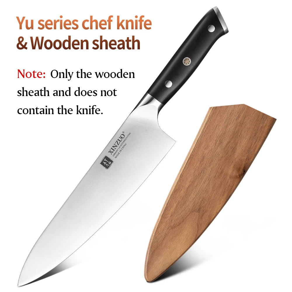 XINZUO Walnut Wood Sheaths - Durable Kitchen Knife Protectors