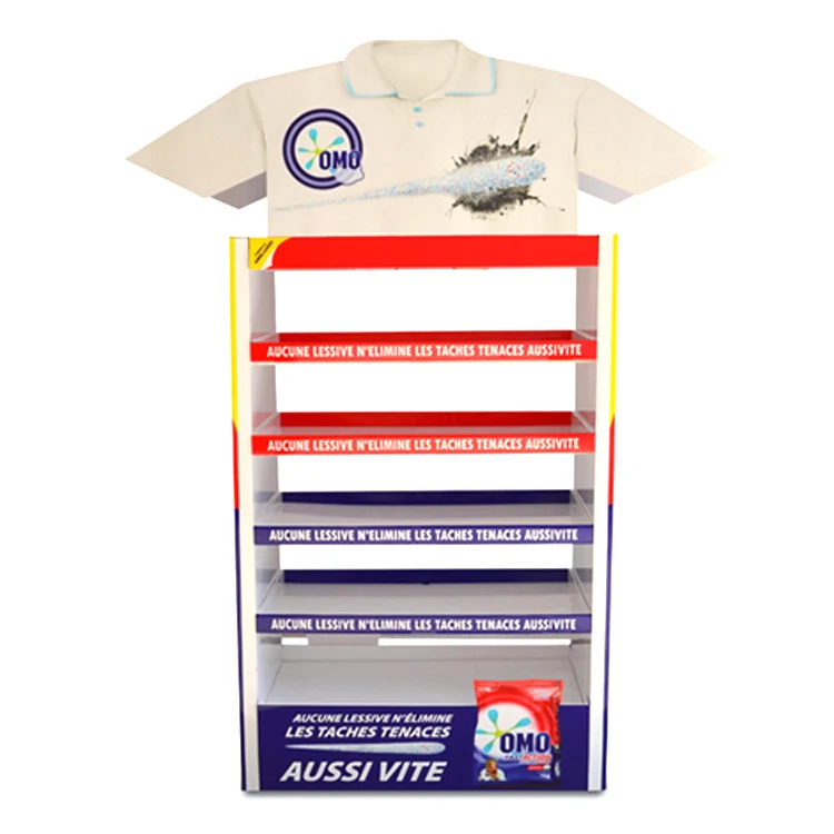 Custom Printed Promotional Detergent Cardboard Shelves Store ...