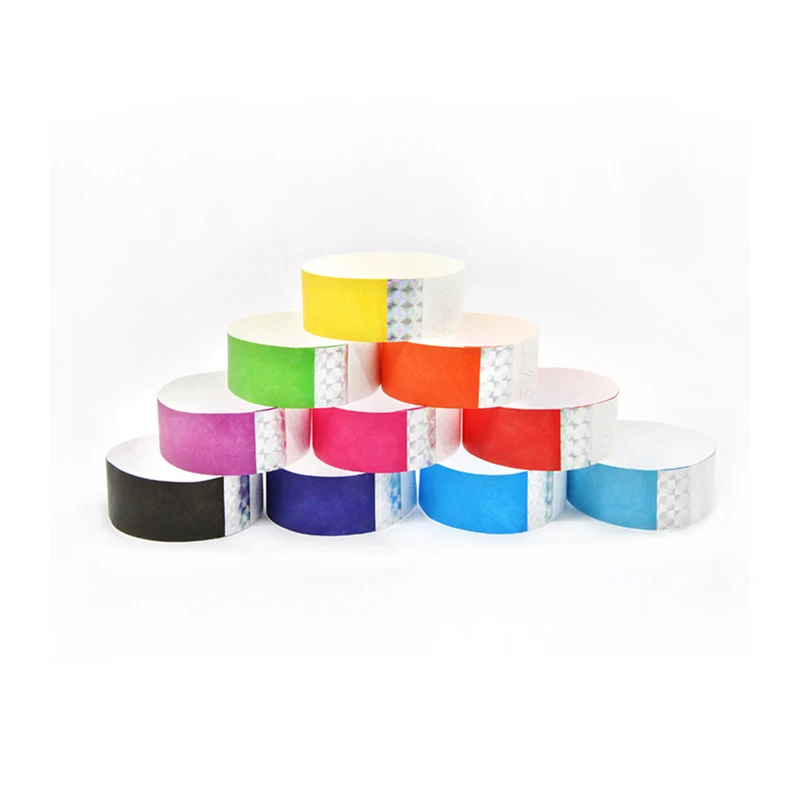 Custom Printed Dupont Paper Wrist Bands for Festivals