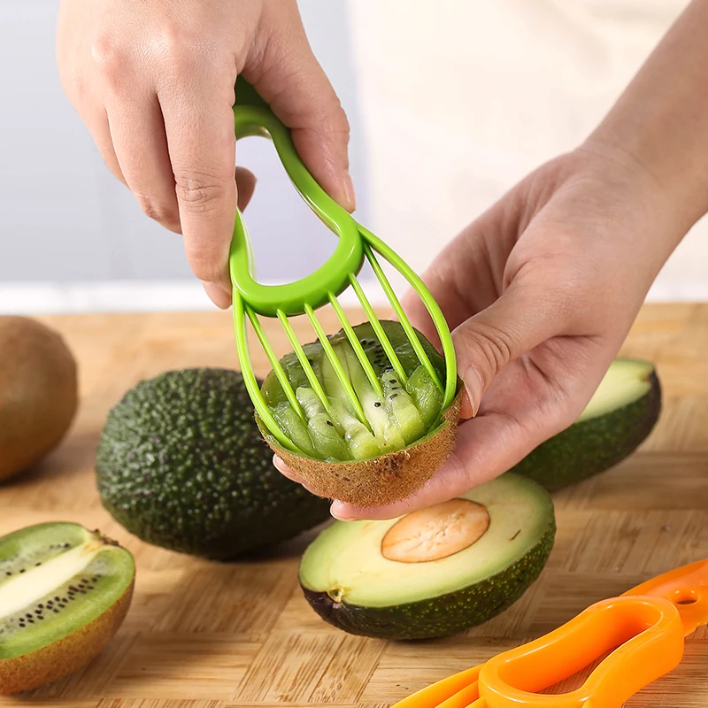 Portable Avocado Slicer Fruits Kiwi Cutting Tools and Vegetable Slicer ...