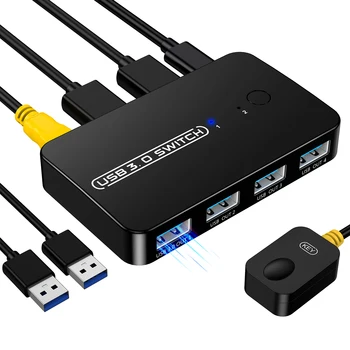 2 In 4 Out Usb3.0 Splitter Switcher With Kvm For Control Room/media ...