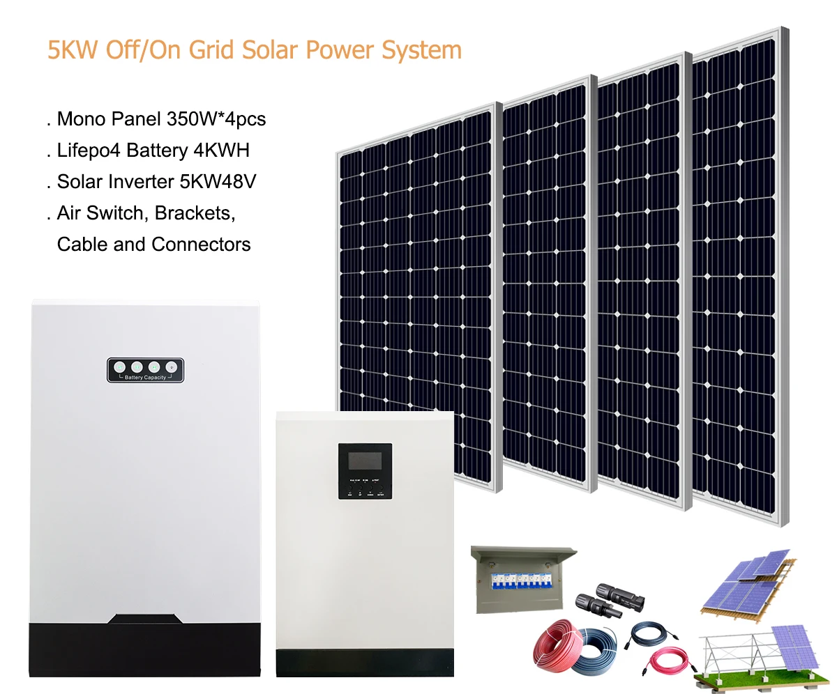 New Arrival 5kw 10kw 15kw 20kw 25kw 30kw Solar Panel System For Houses 220v Solar Energy Storage ...