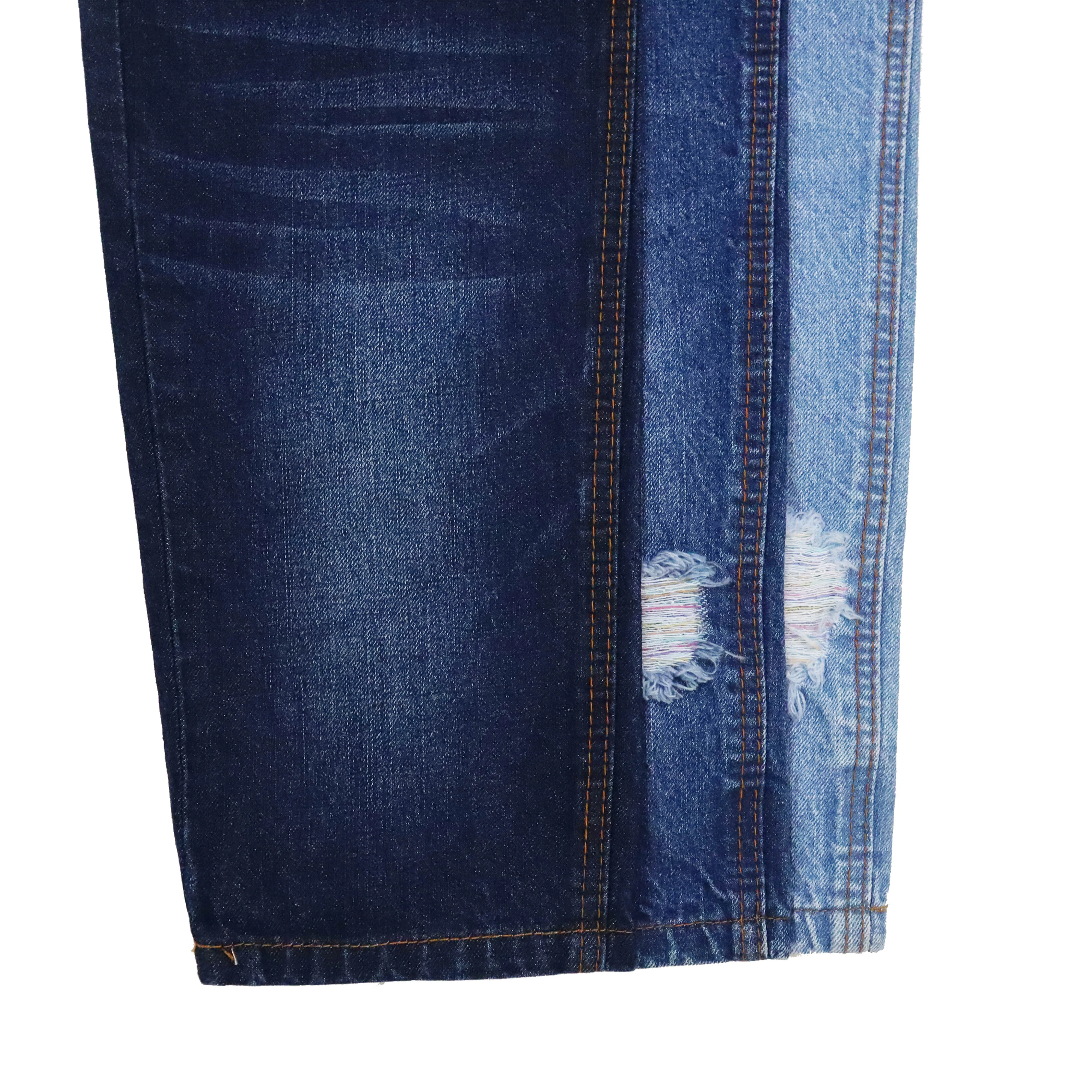 100% Cotton New Design Dobby Denim Fabric Ripped Heavyweight Denim ...