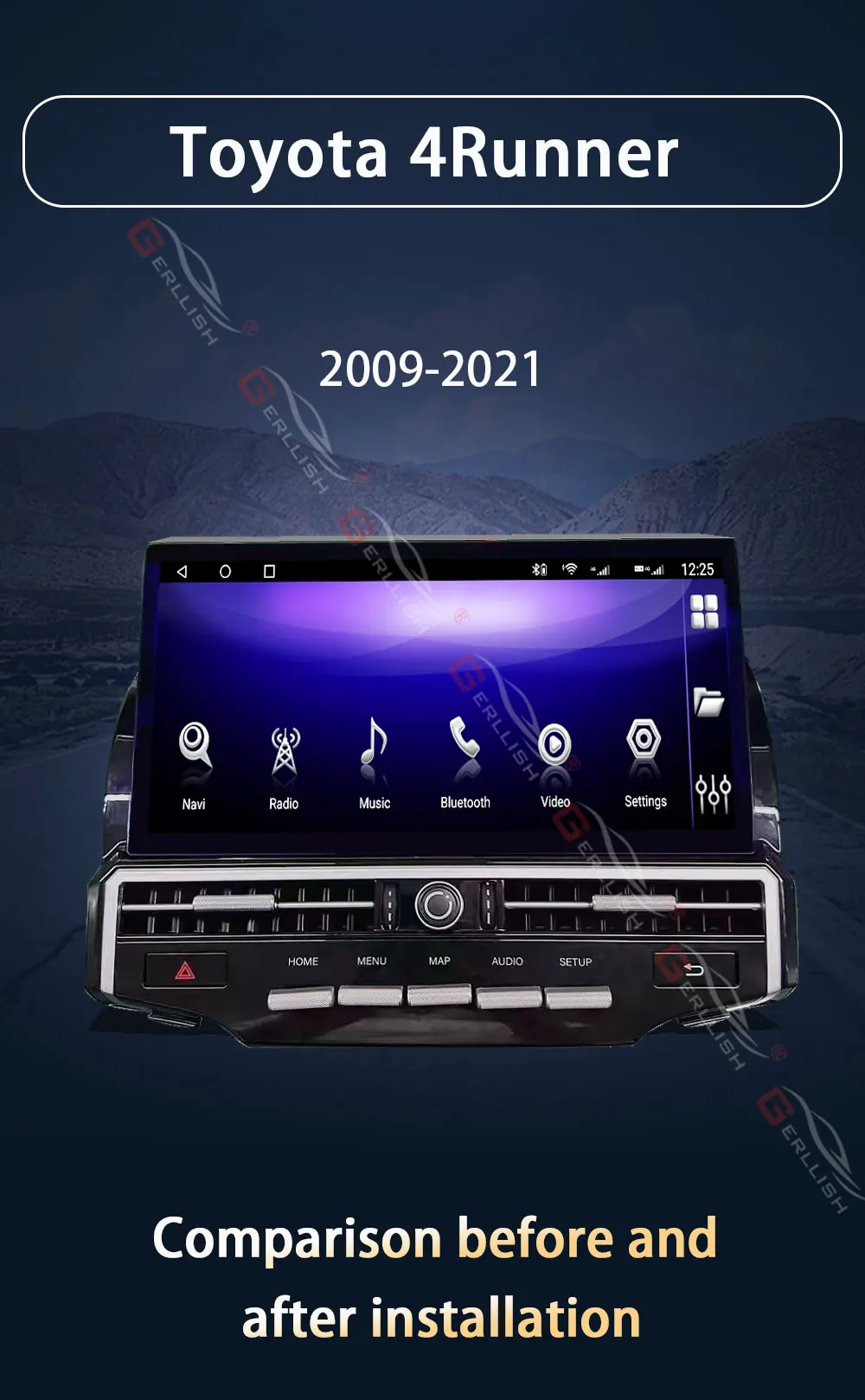 Carplay Car Radio For Toyota 4runner 2009-2021 Android Touch Screen ...