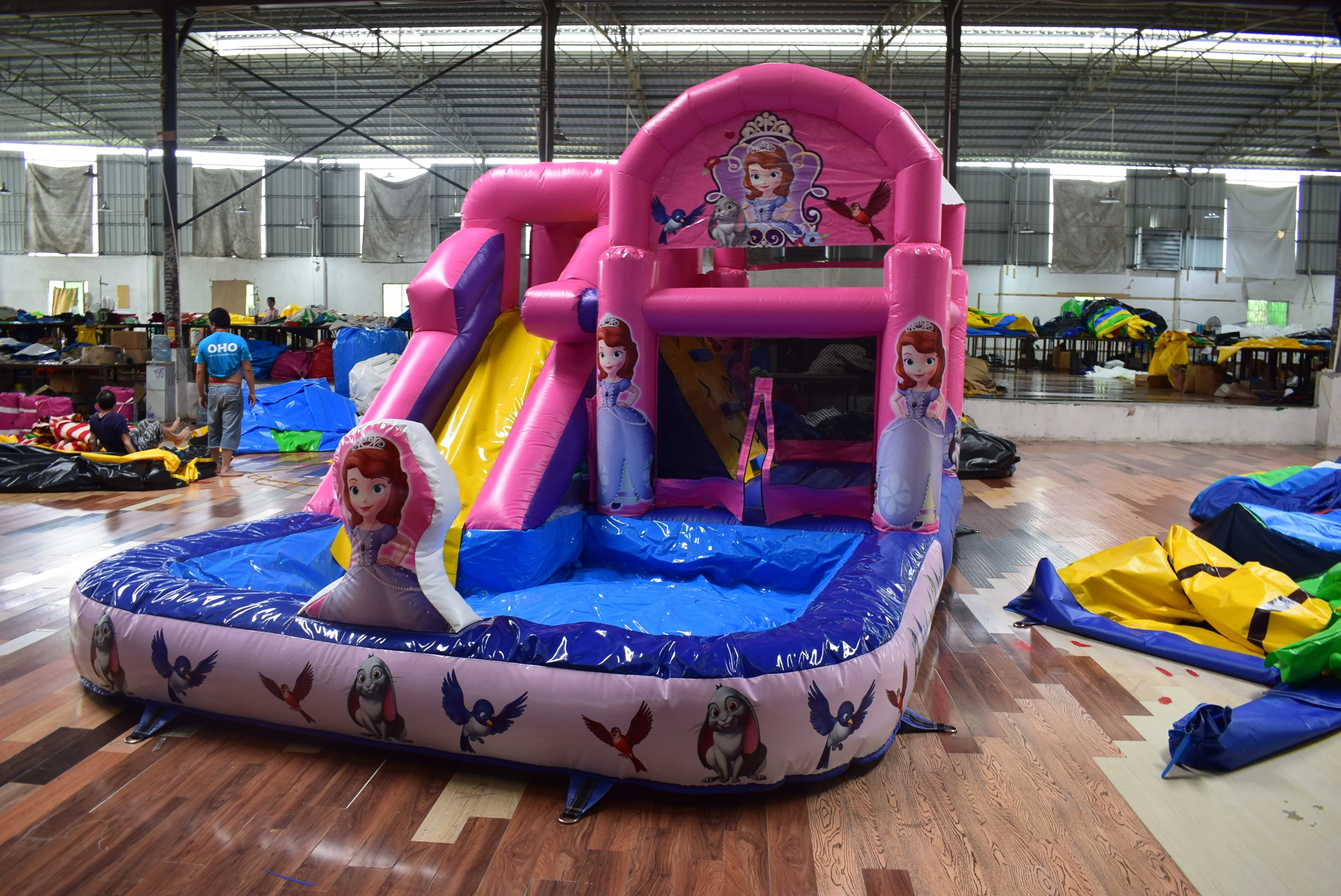 Children's Cartoon Princess Sophie Slides Combo Inflatable Swimming ...