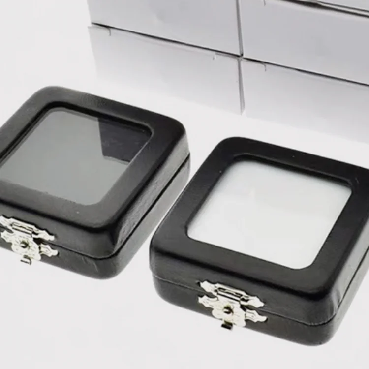 Luxury Black Square Gemstone Box - Jewelry Display & Storage