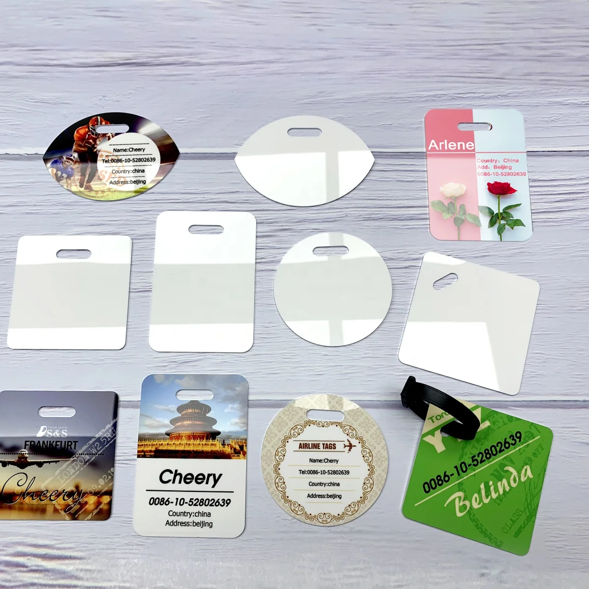 BEAUTYSUB 1.3mm Double-sided HD sublimation aluminum luggage tag metal ...