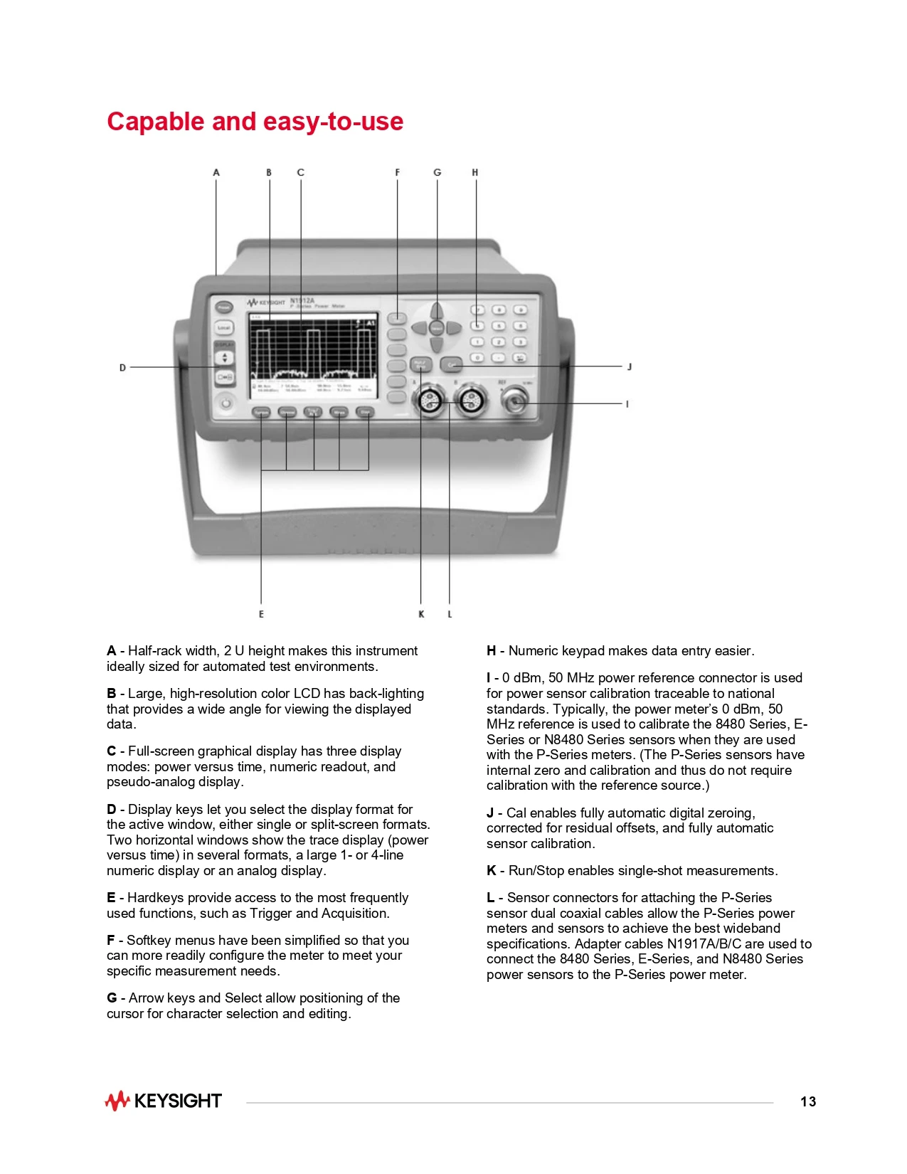 Keysight N1912A P-Series Dual Channel Power Meter, 100 Msamples/s, 30 ...