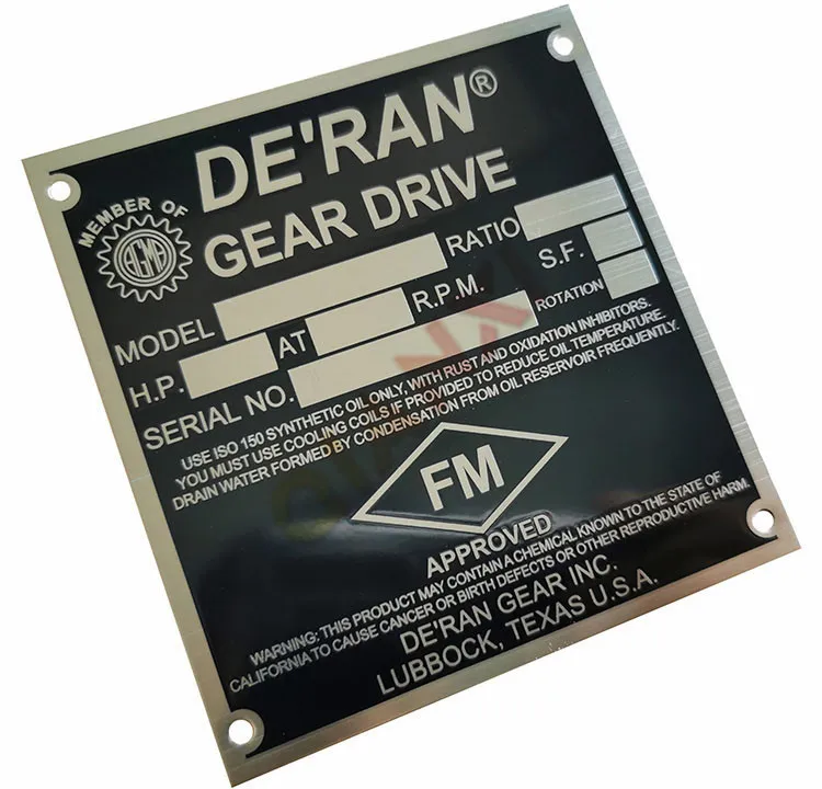 Metal Plaques Etched Ss Nameplate Stainless Steel Engraved Logo Name ...